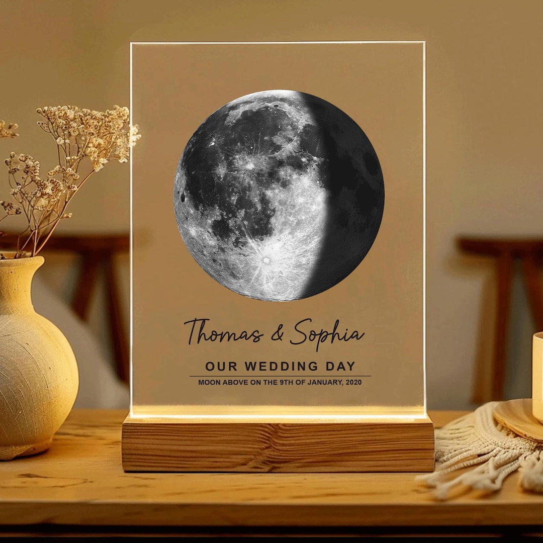 Acrylic LED Plaque Custom, Custom Moon Phase - Custom Moon Phase Art ...