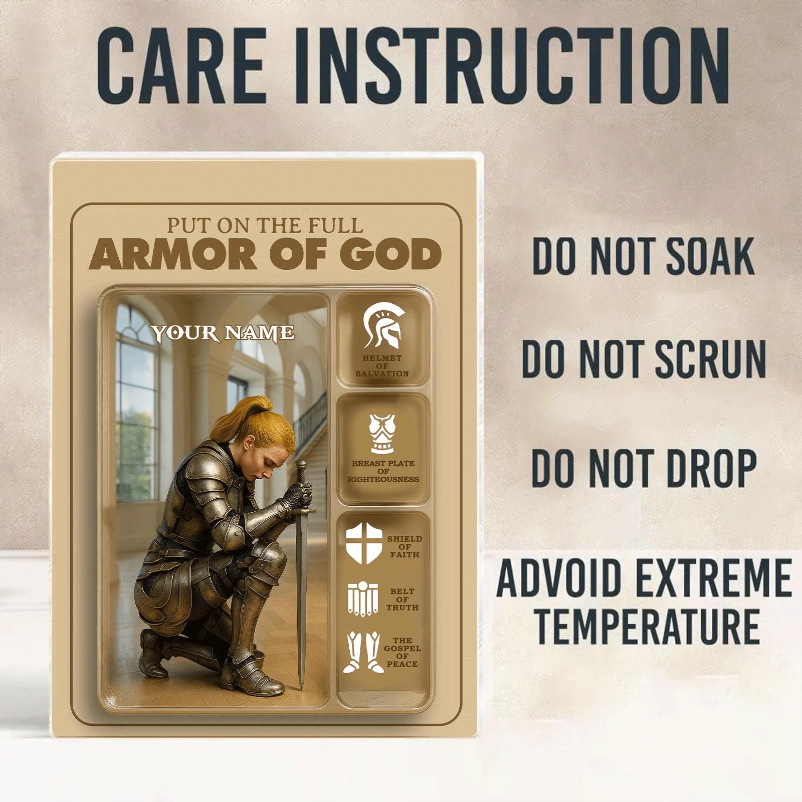 Put the Full Armor of God, Custom Acrylic Block, Prayer Best Gift ...