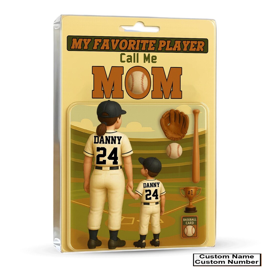 Custom Acrylic Block, My Favorite Player Call Me Mom - Baseball Player ...