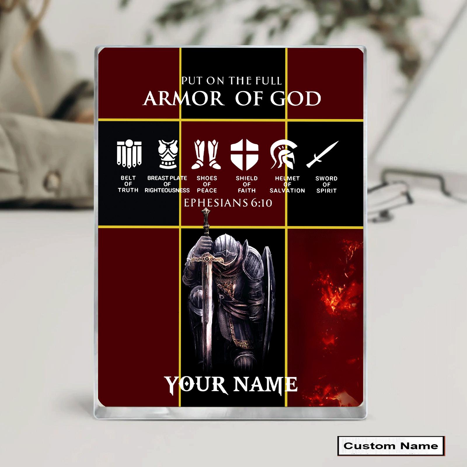 Custom Acrylic 'armor of God' Plaque - Christian Gift - Etsy