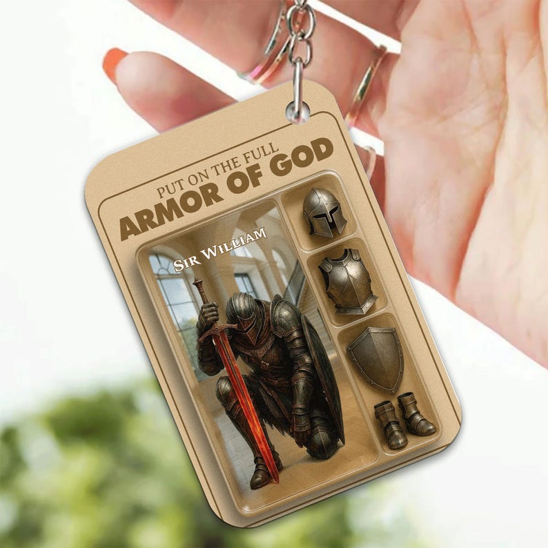 Put the Full Armor of God, Custom Acrylic Keychain, Prayer Best Gift ...