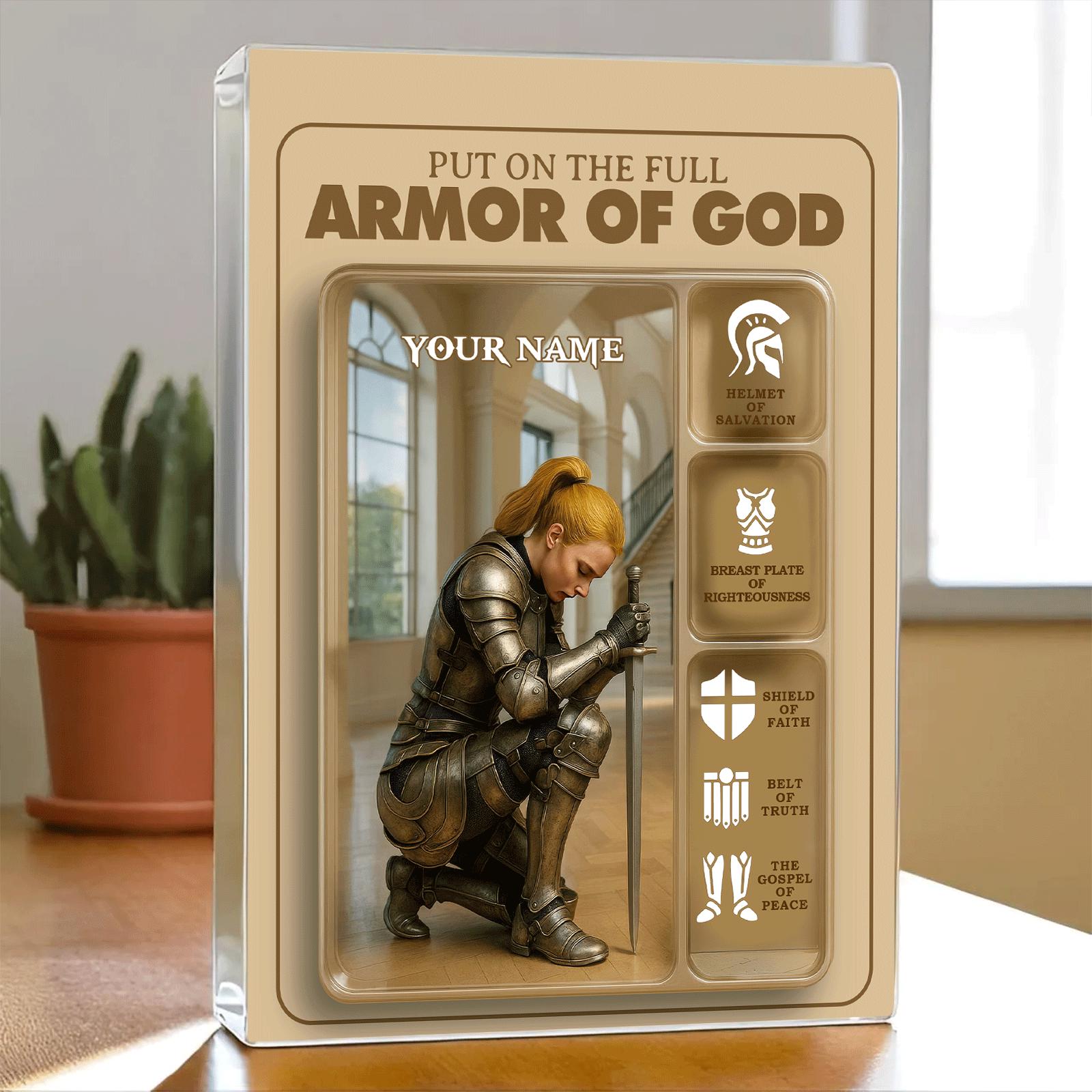 Put the Full Armor of God, Custom Acrylic Block, Prayer Best Gift ...