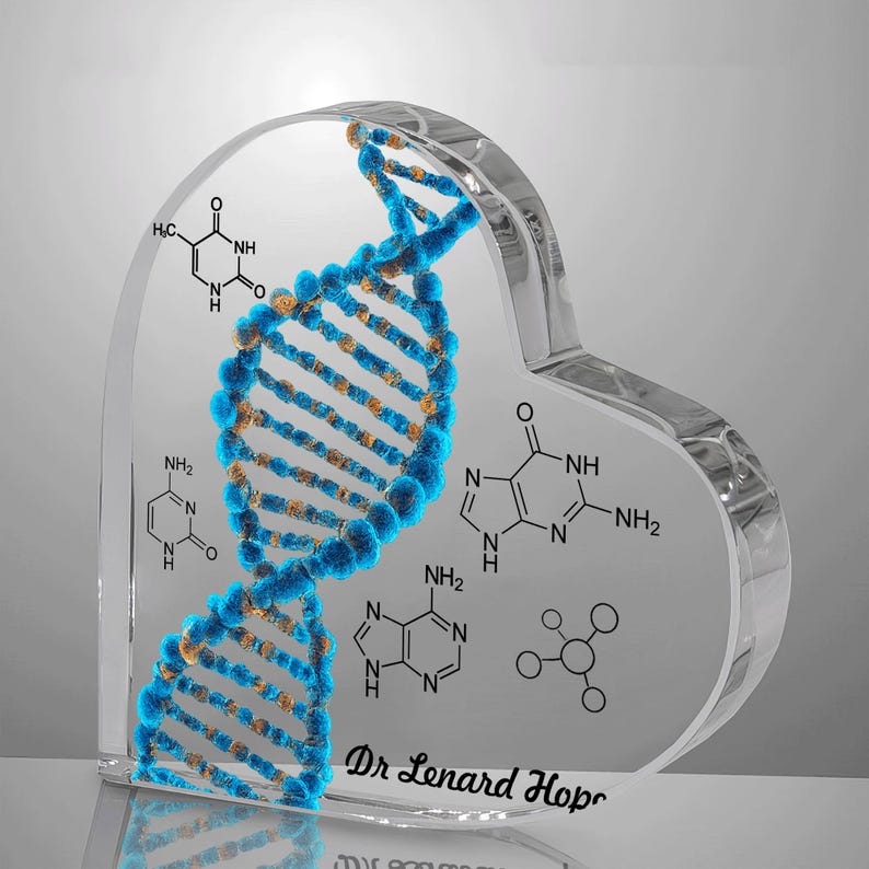 Personalized DNA Custom Shape Acrylic Blocks, Biology Science Gift for ...
