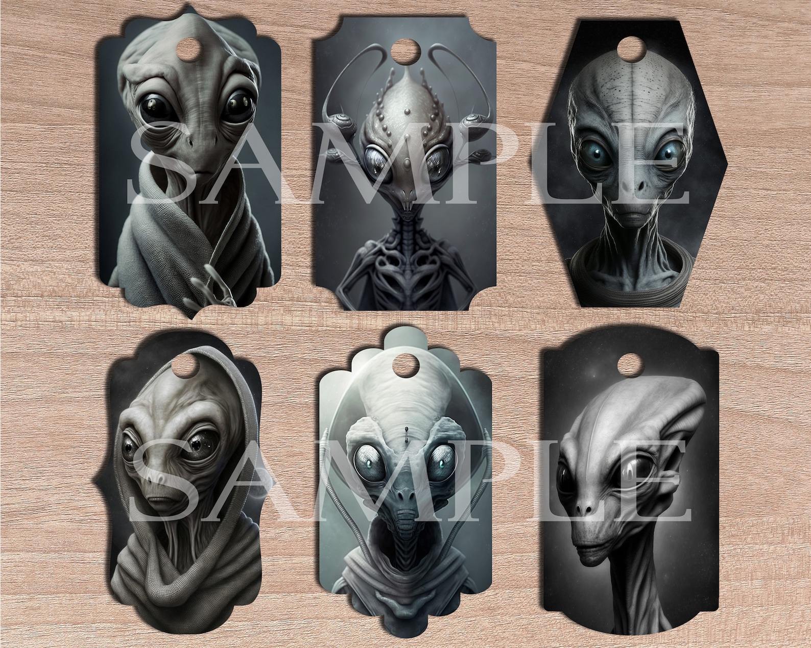 Aliens Journal Tags Printable Tags Junk Journal Supplies - Etsy