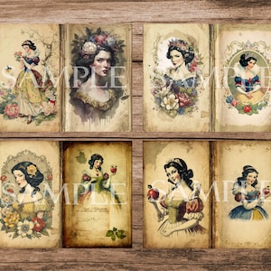 Snow White Journal Pages, Junk Journal Kit, Journaling Supplies ...
