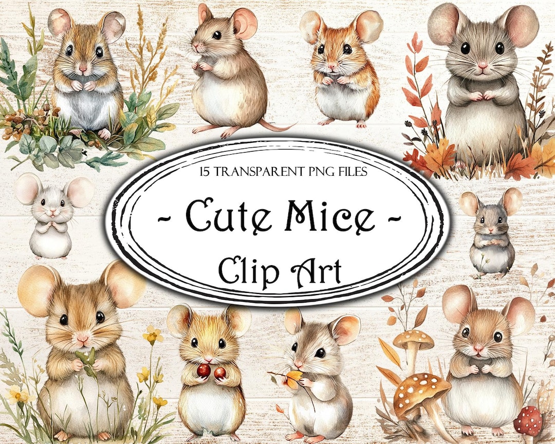Cute Mice Clip Art, PNG Files, PNG Transparent, Clipart Graphics ...
