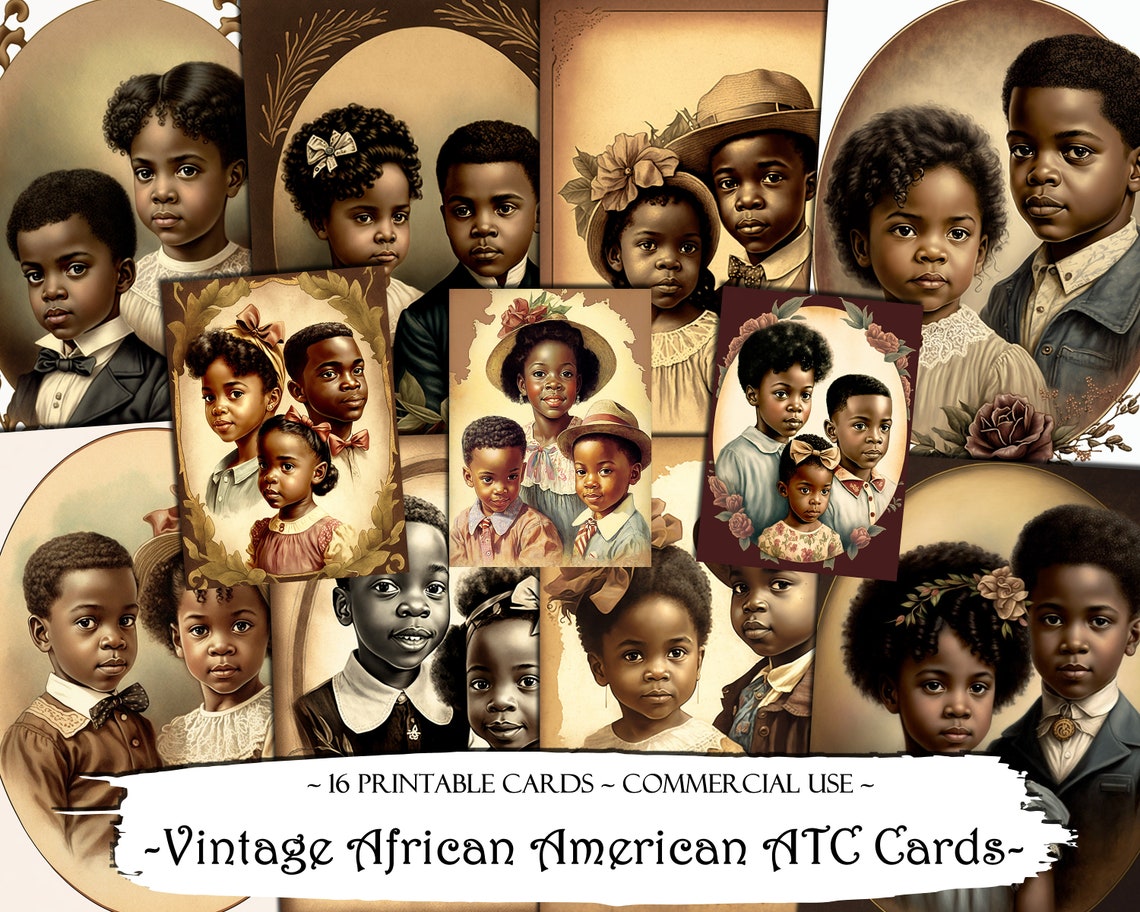 Vintage African American ATC Cards: Printable Ephemera (digital ...