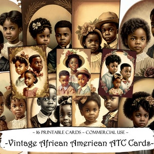 Vintage African American ATC Cards: Printable Ephemera (digital ...
