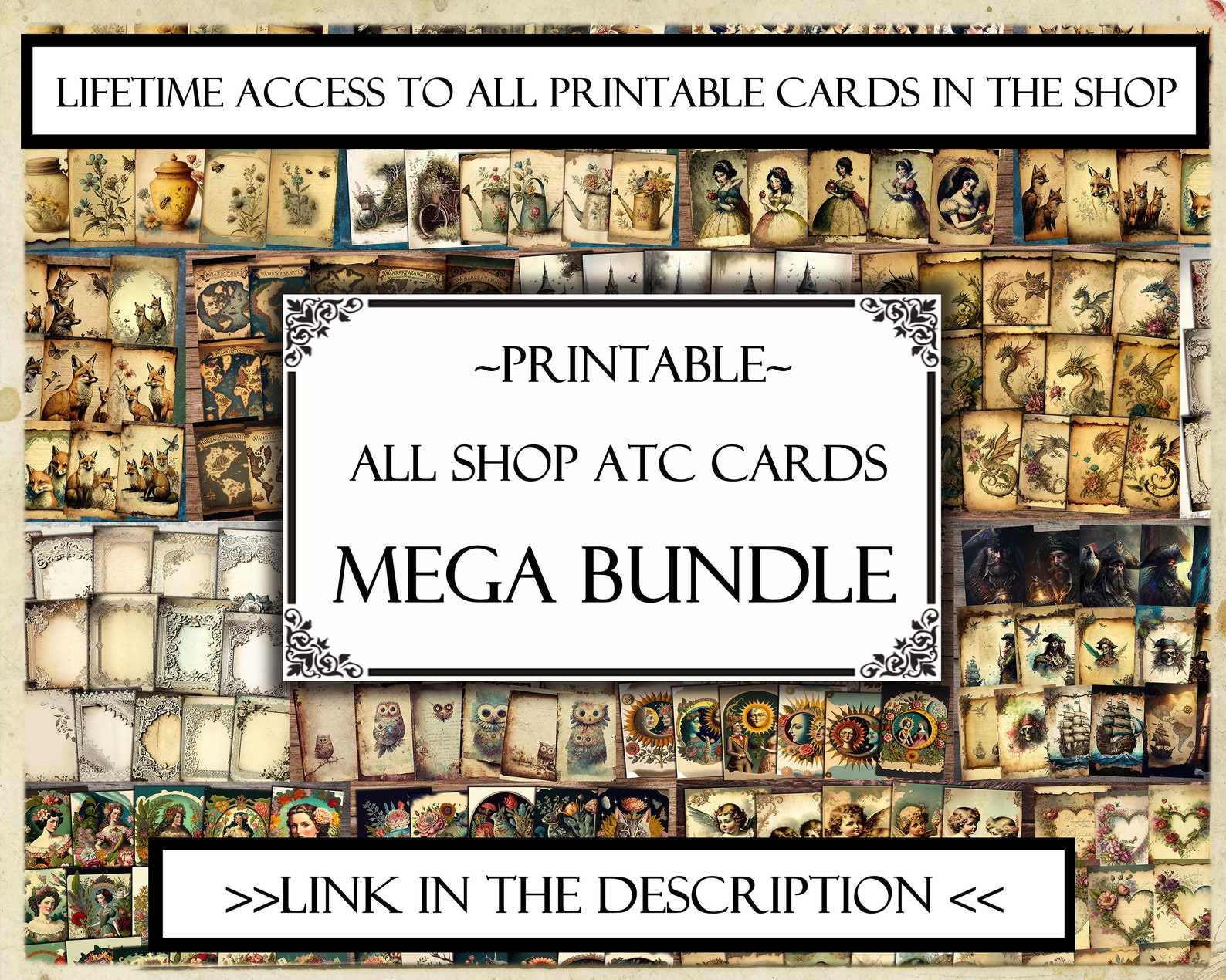 Distressed Witch ATC Cards: Printable Ephemera for Junk Journals ...