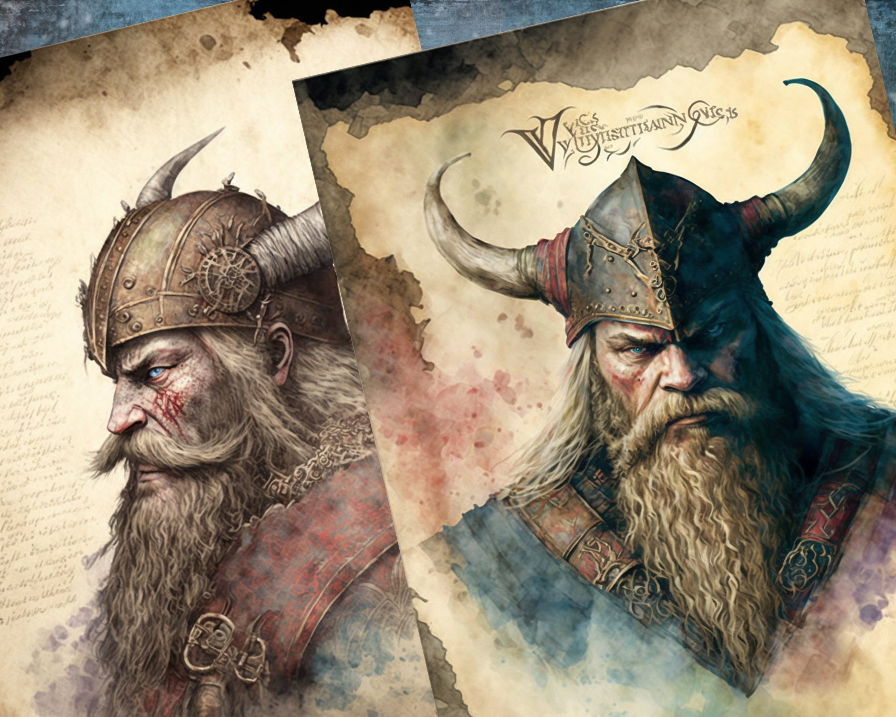 Vikings ATC Cards Junk Journal Cards Digital Paper - Etsy