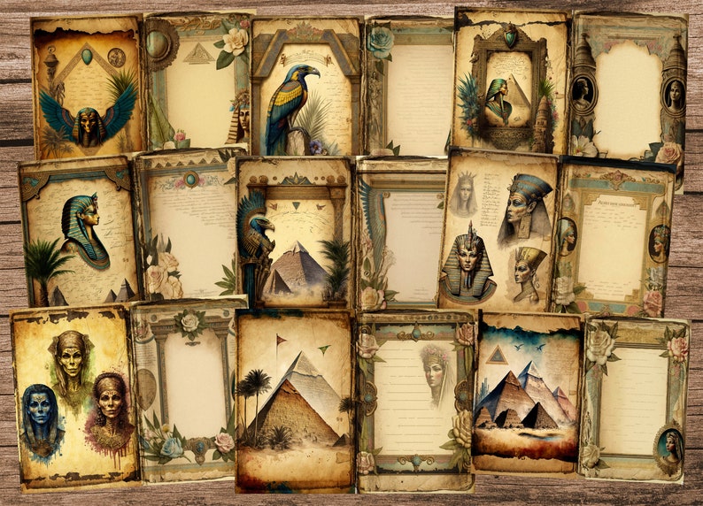 Ancient Egypt Junk Journal Kit: Printable Ephemera, Collage Sheets ...