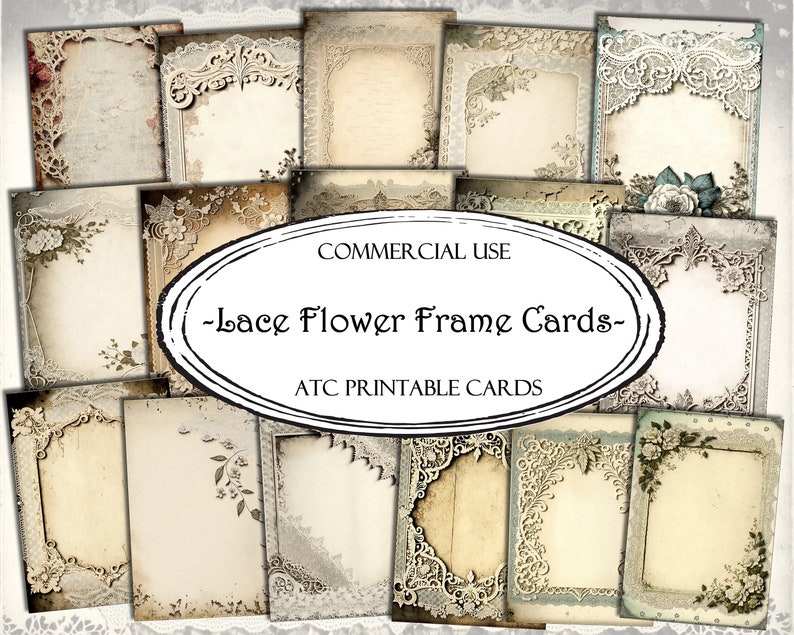 Printable ATC Cards Junk Journal Cards Digital Paper - Etsy