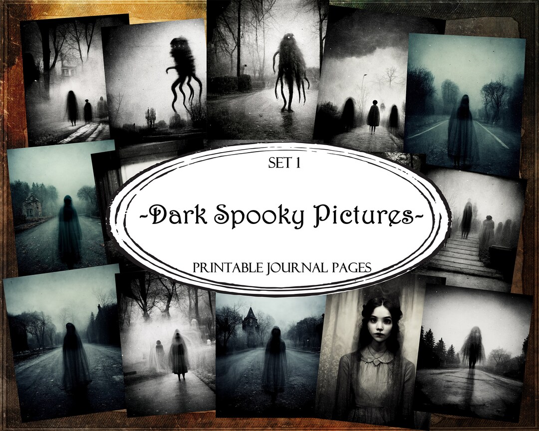 Dark Spooky Printable Journal Pages: Ephemera Scrapbook Paper (digital ...