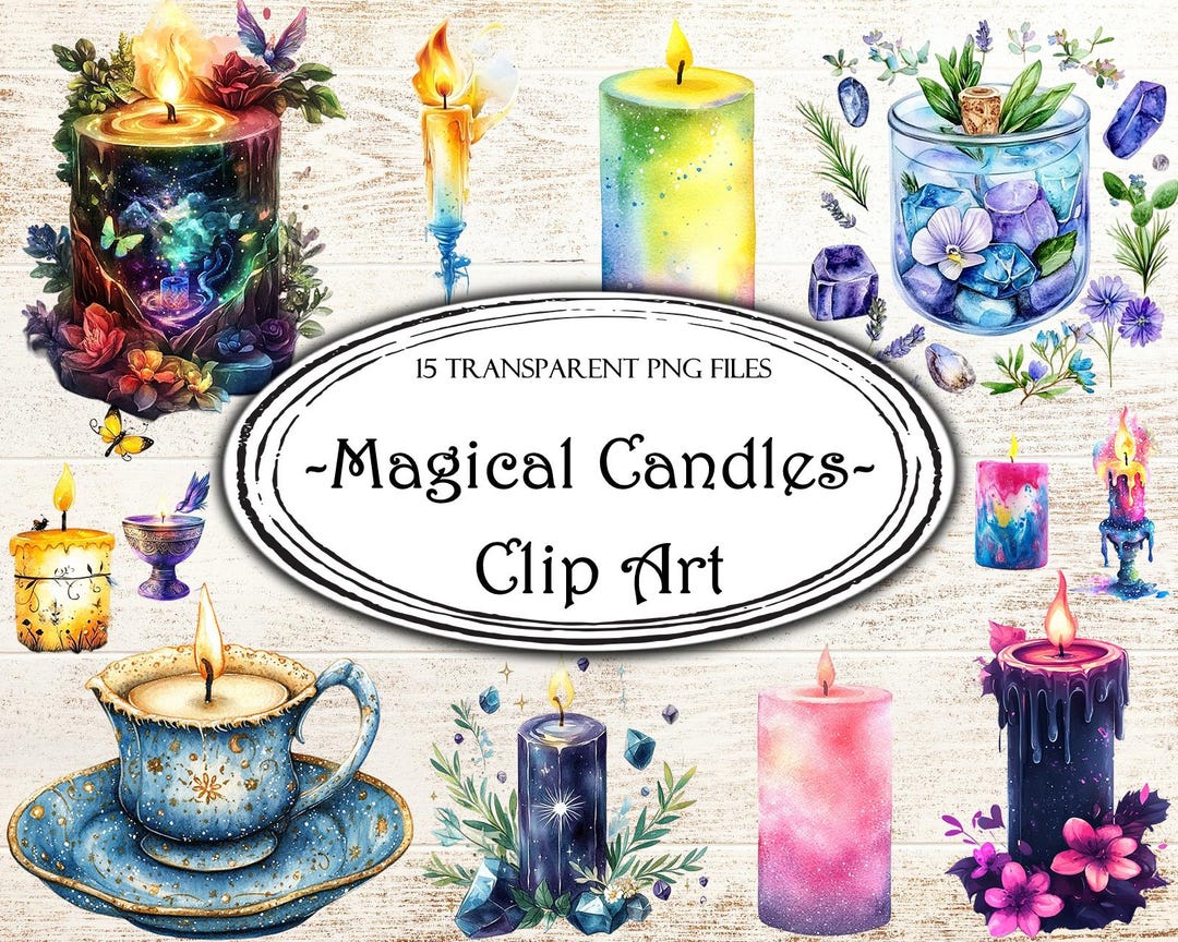 Magical Candles Clip Art, PNG Files, PNG Transparent, Clipart Graphics ...