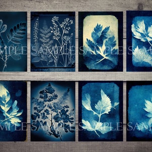 Cyanotype Printable Journal Pages, Scrapbooking Pages, Junk Journal ...