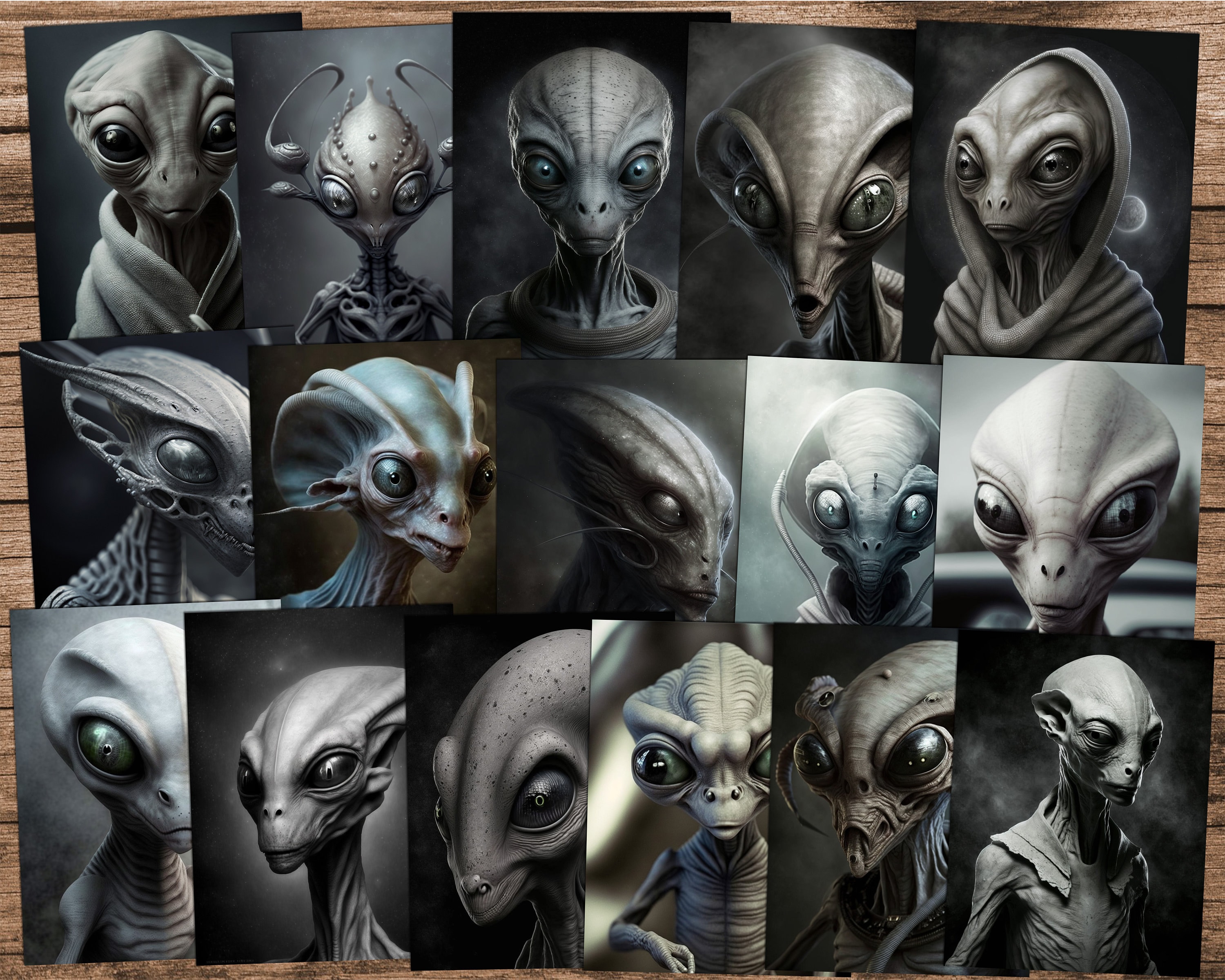 Aliens Printable ATC Cards Junk Journal Cards Digital Paper - Etsy