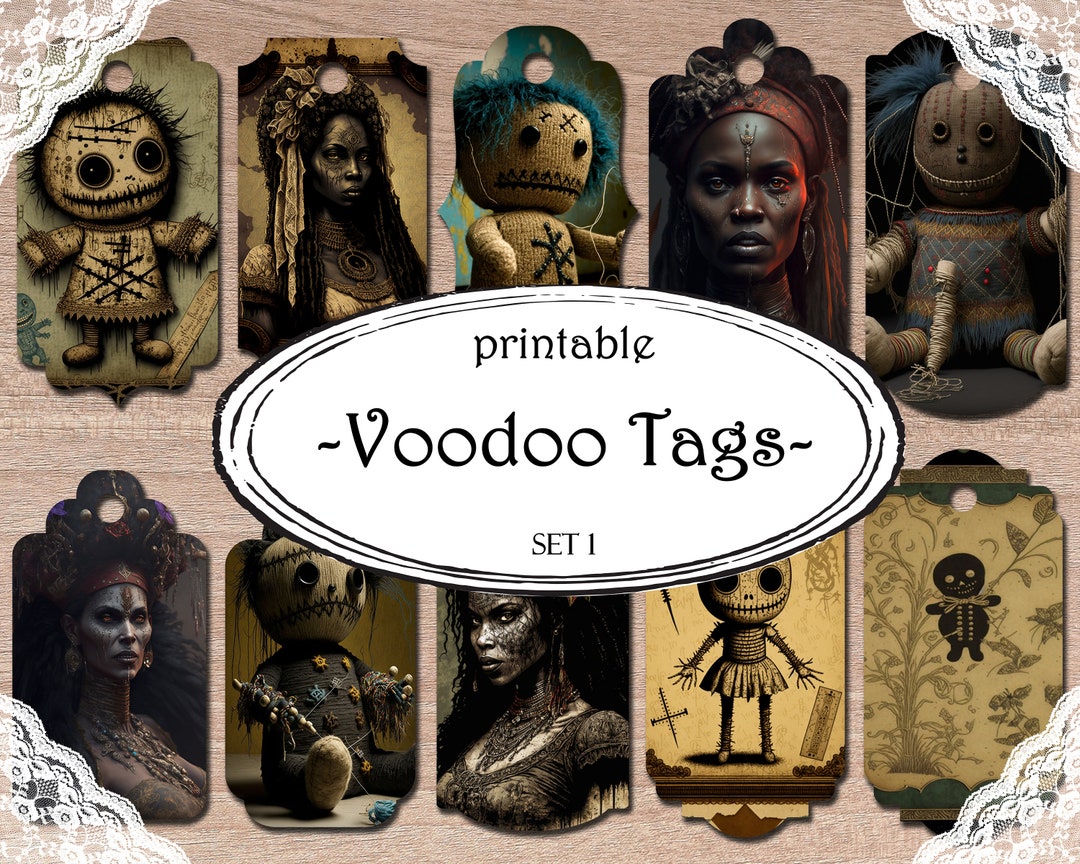 Voodoo Junk Journal Tags, Printable Tags, Junk Journal Supplies ...
