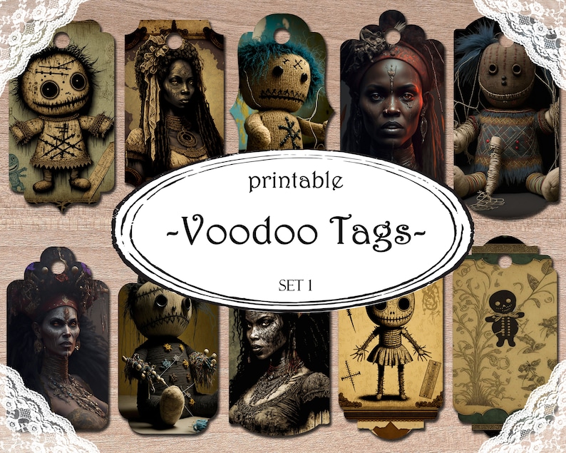 Voodoo Junk Journal Printable Tags: Ephemera Paper (digital Download ...