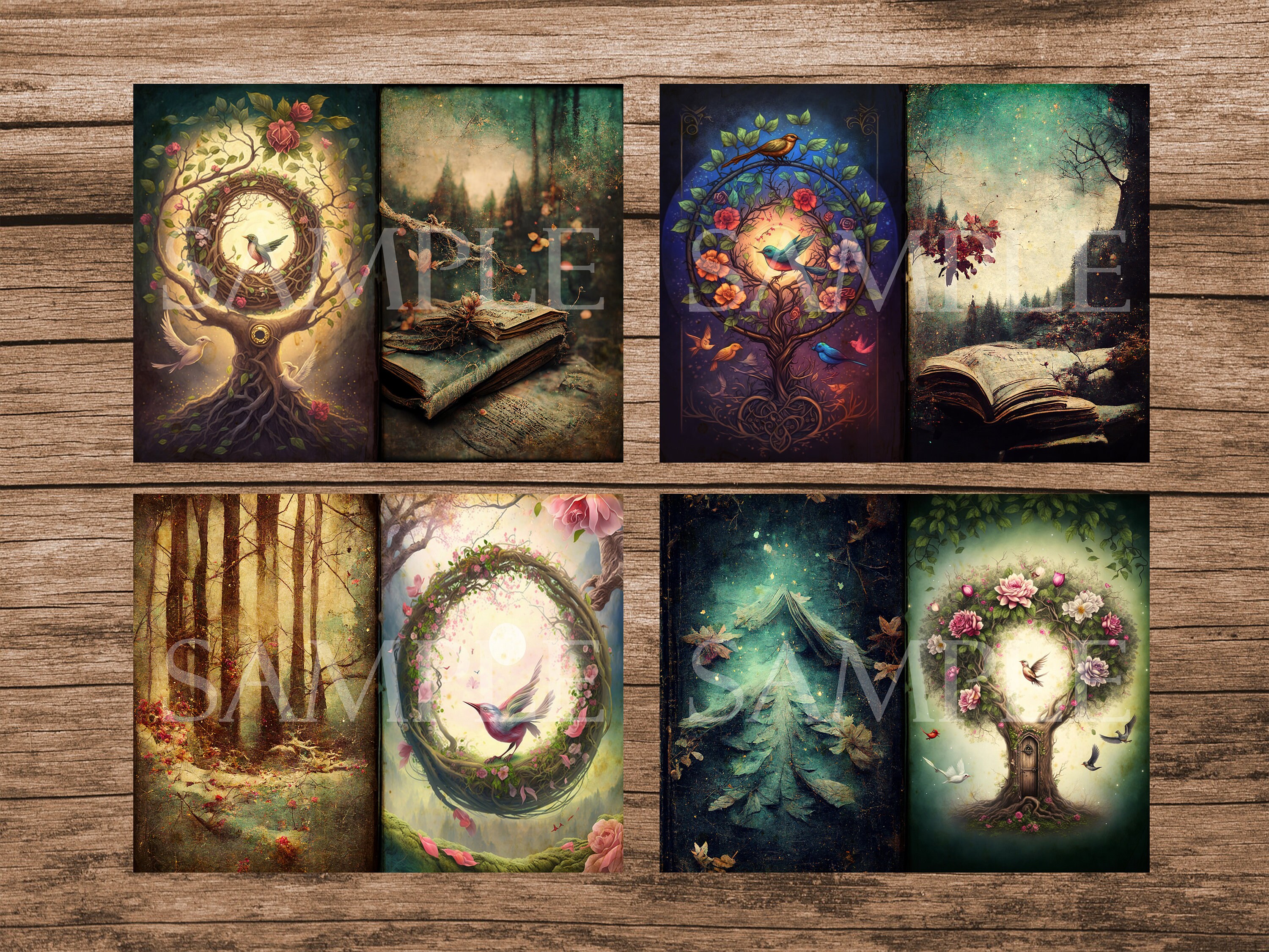 Mystical Forest Journal Pages Junk Journal Kit Journaling - Etsy