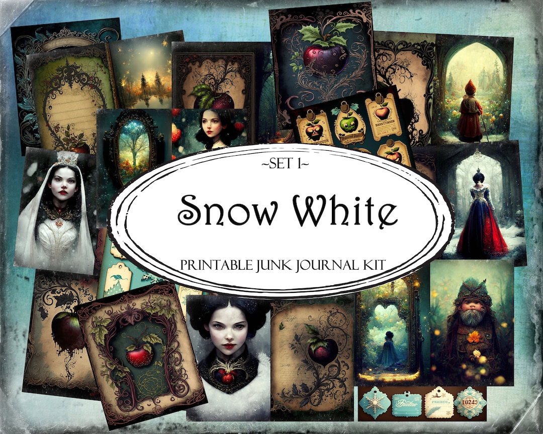 Snow White Junk Journal Kit, Junk Journal Supplies, Junk Journal ...