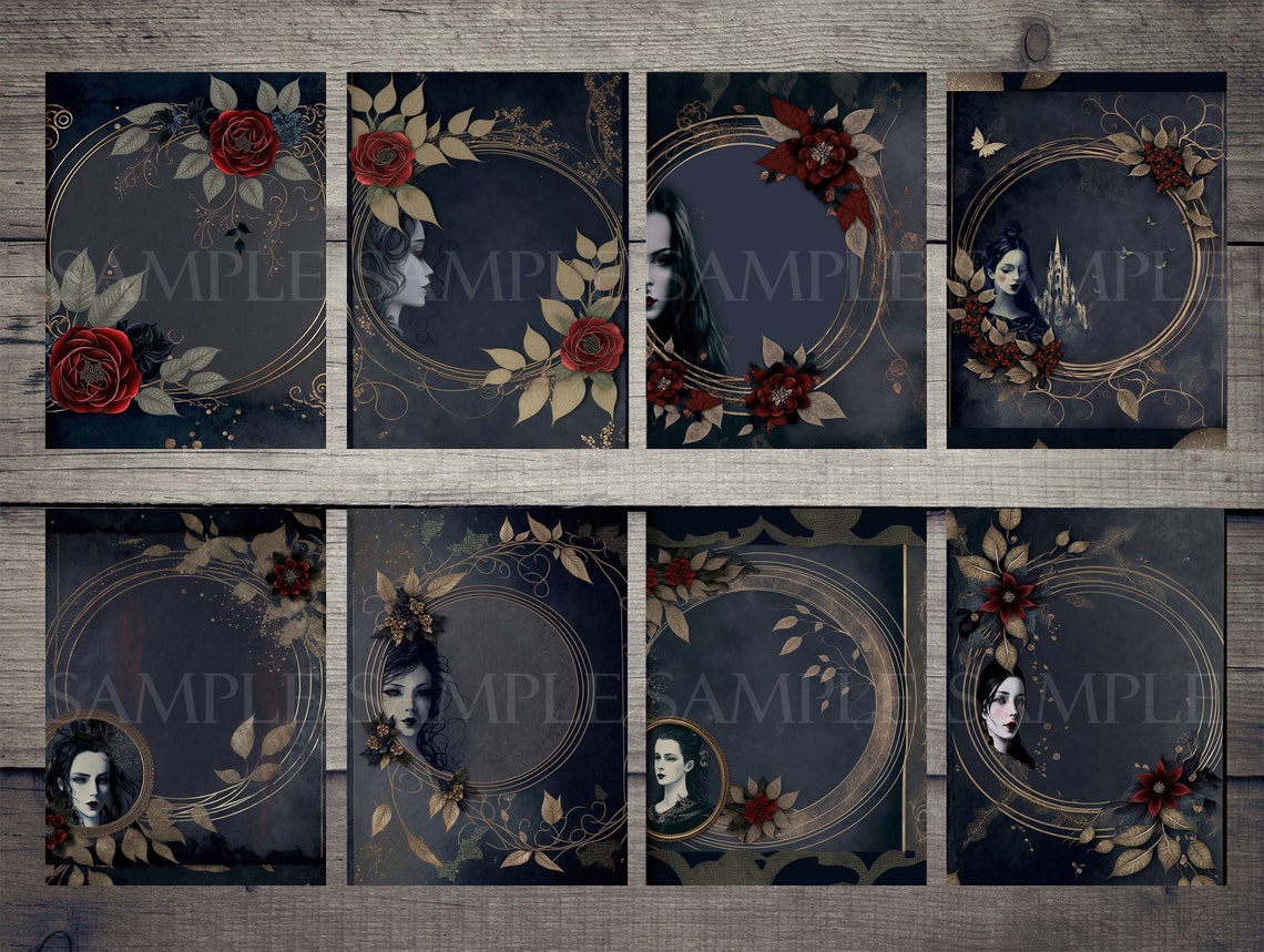 Printable Gothic Journal Papers Scrapbooking Pages Junk - Etsy