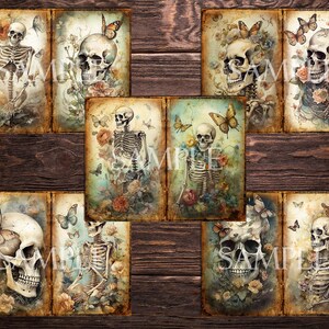 Floral Skeleton Journal Pages, Junk Journal Kit, Scrapbooking ...