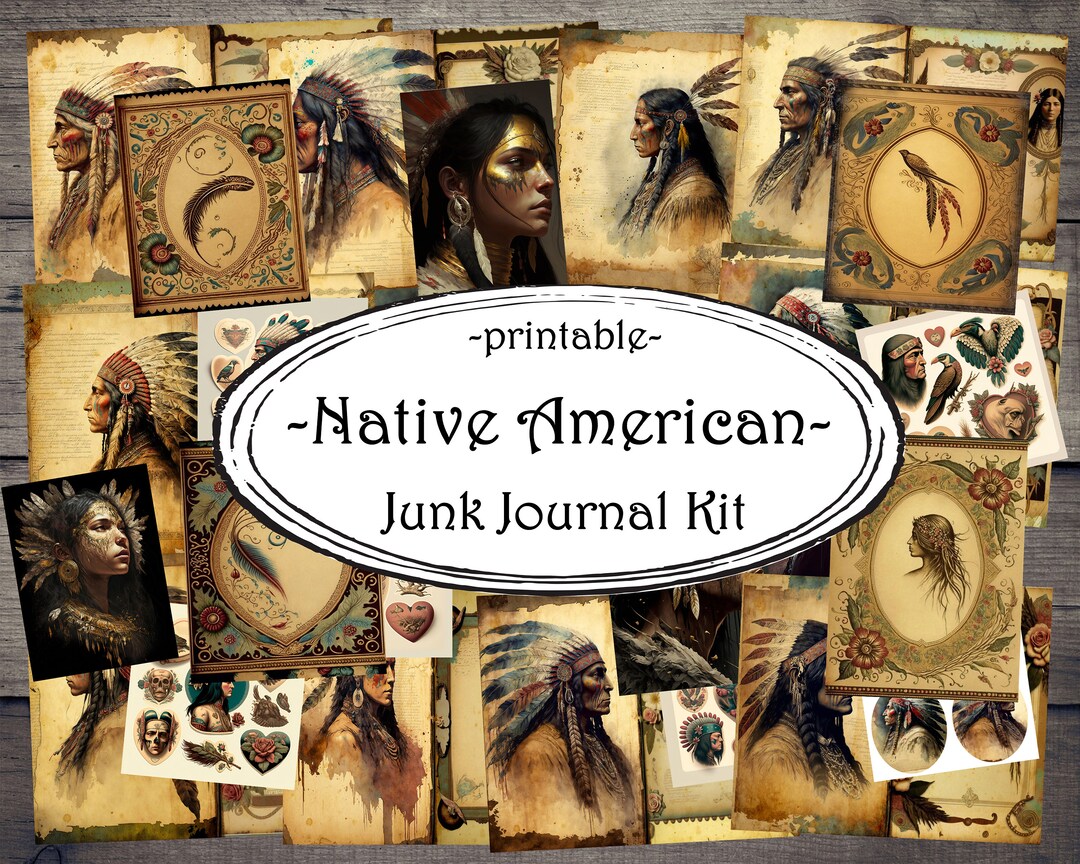 Native American Junk Journal Kit: Printable Ephemera (digital Download ...