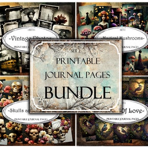 Junk Journal Pages BUNDLE Set 2 Collage Sheets Digital - Etsy