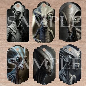 Aliens Journal Tags, Printable Tags, Junk Journal Supplies ...