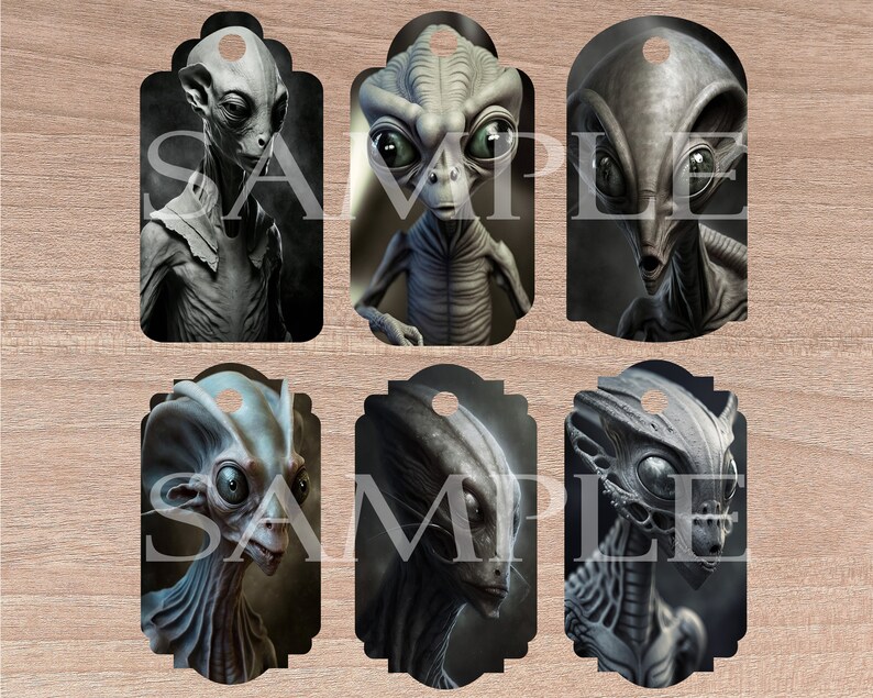 Aliens Journal Tags Printable Tags Junk Journal Supplies - Etsy