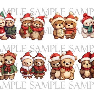 Christmas Bears Clip Art, PNG Files, Transparent PNG, Clipart Graphics ...