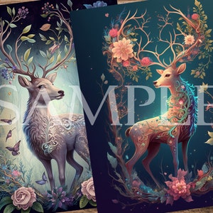 Magical Stags Printable ATC Cards: Junk Journal Ephemera (digital ...