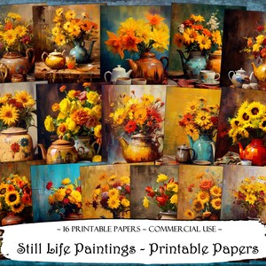 Still Life Paintings, Printable Paintings, Printable Pages, Junk ...