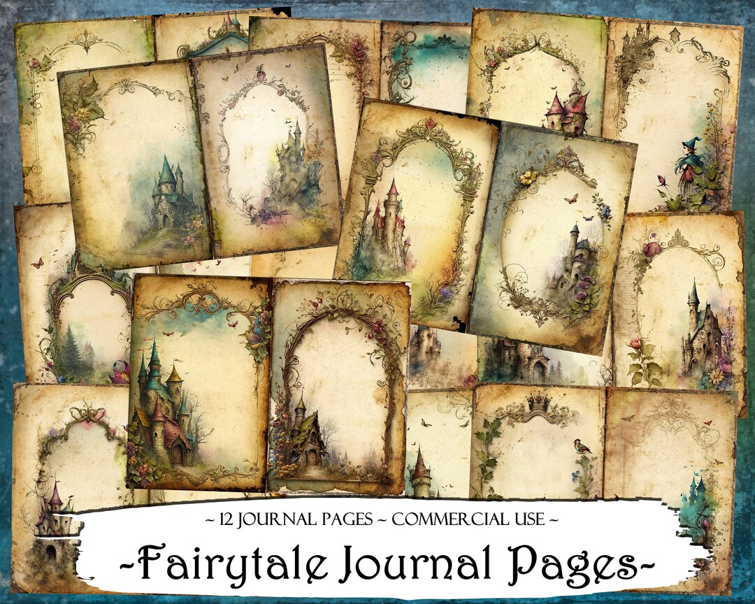 Fairytale Journal Pages, Junk Journal Kit, Journaling Supplies ...