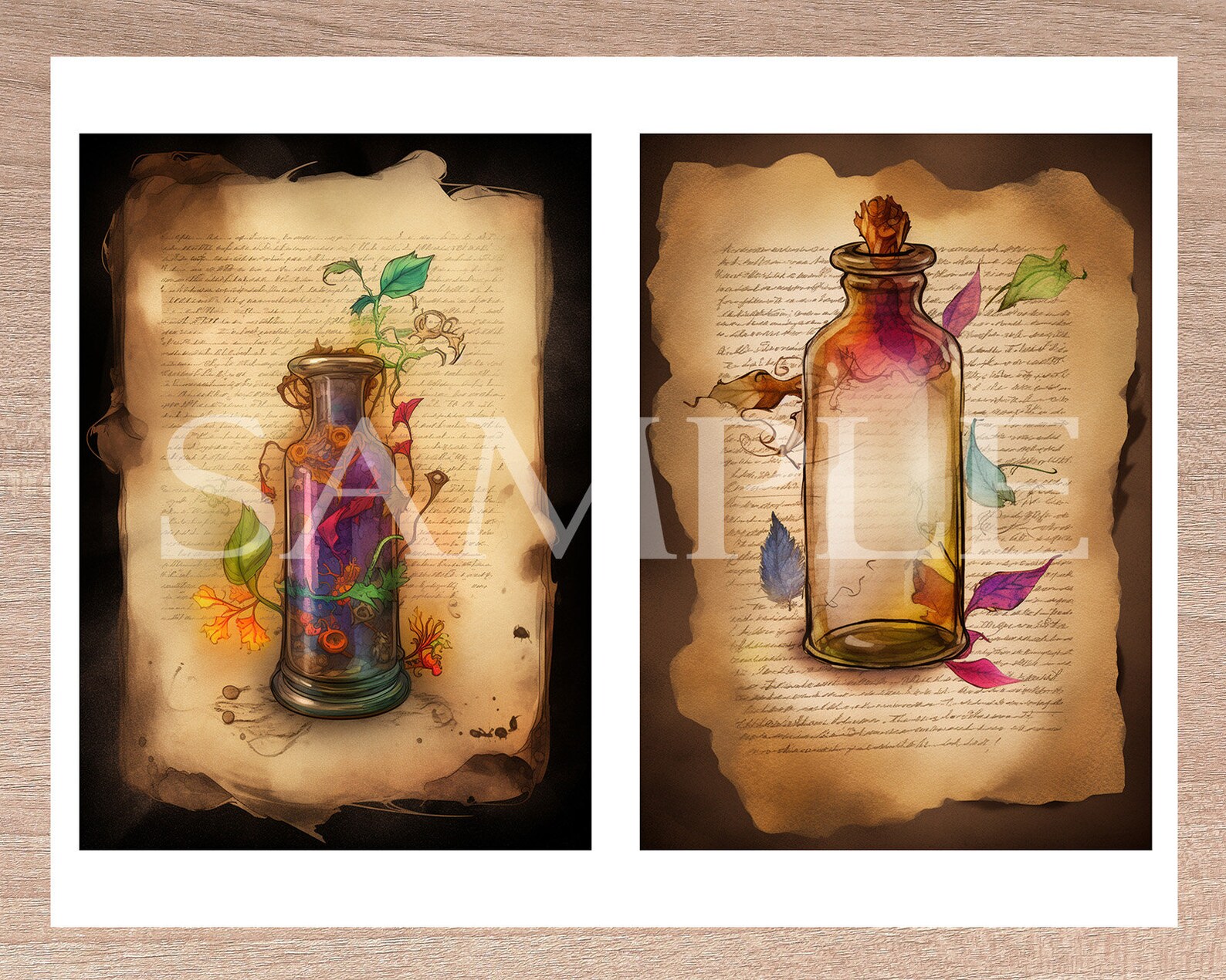 Magical Potions Printable ATC Cards: Junk Journal Ephemera (digital ...