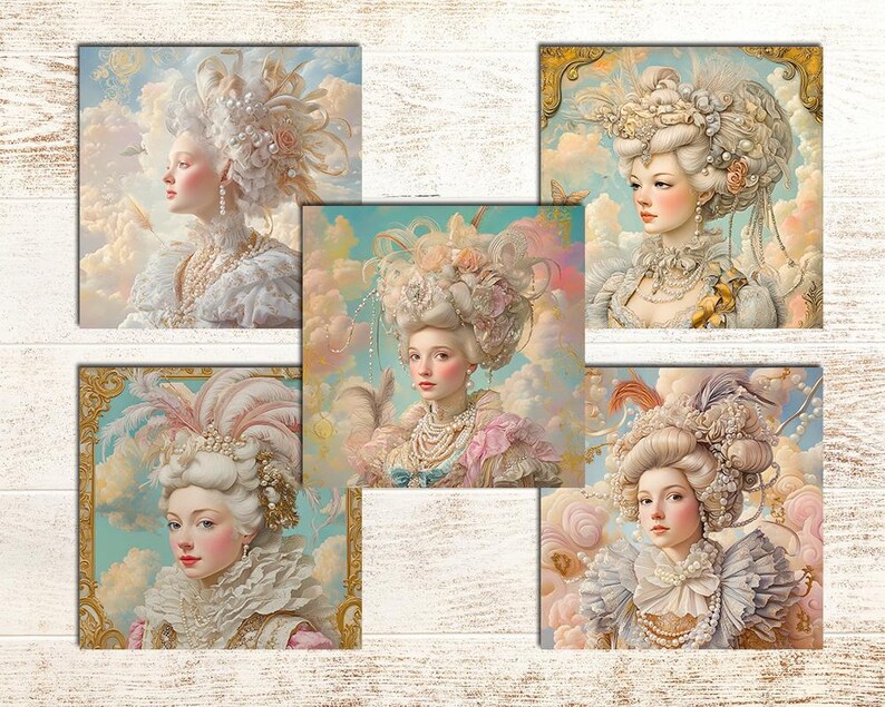 Rococo Digital Paper: Printable Scrapbook Kit (digital Download) - Etsy