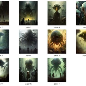 Aliens Printable Papers, Journal Papers, Junk Journal Kit, Digital ...