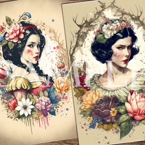 Snow White ATC Cards, Junk Journal Cards, Digital Paper, Printable ...