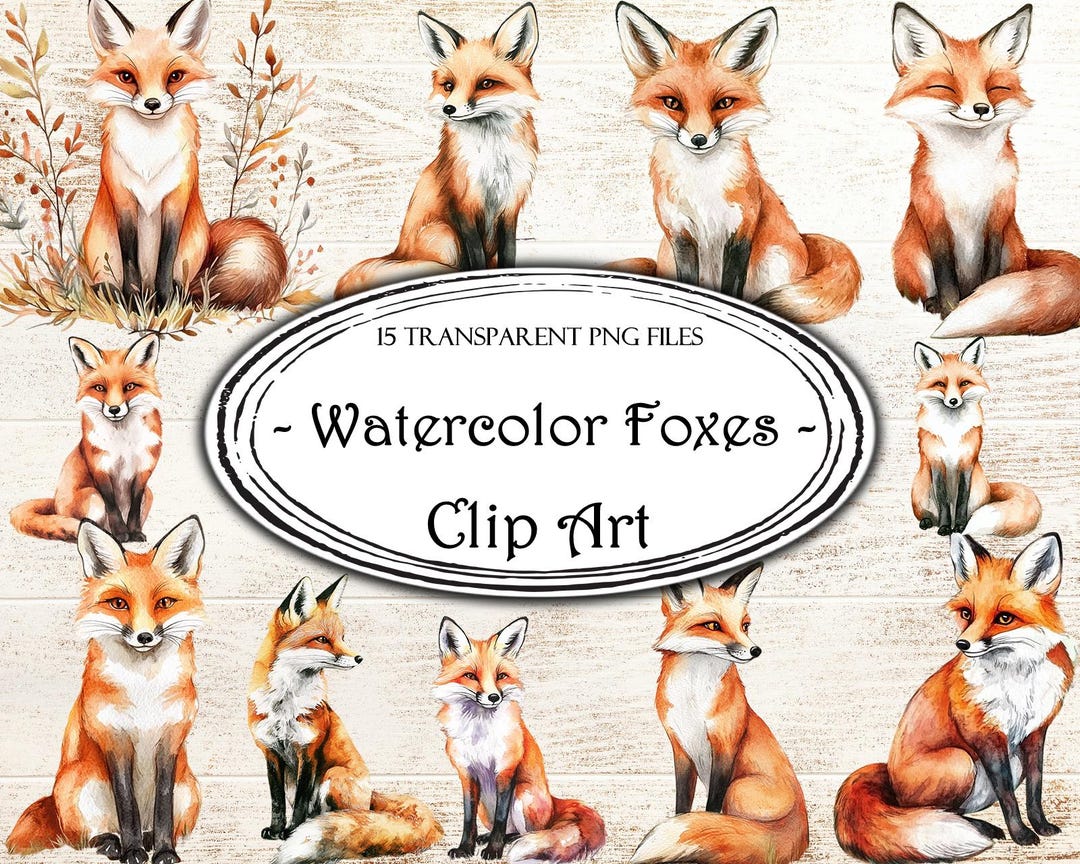 Foxes Clip Art, PNG Files, PNG Transparent, Clipart Graphics ...