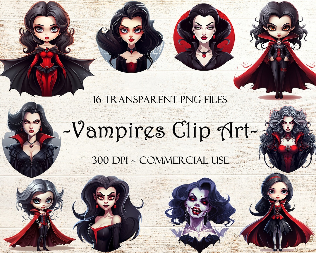 Vampires Clip Art, PNG Files, Transparent PNG, Clipart Graphics ...