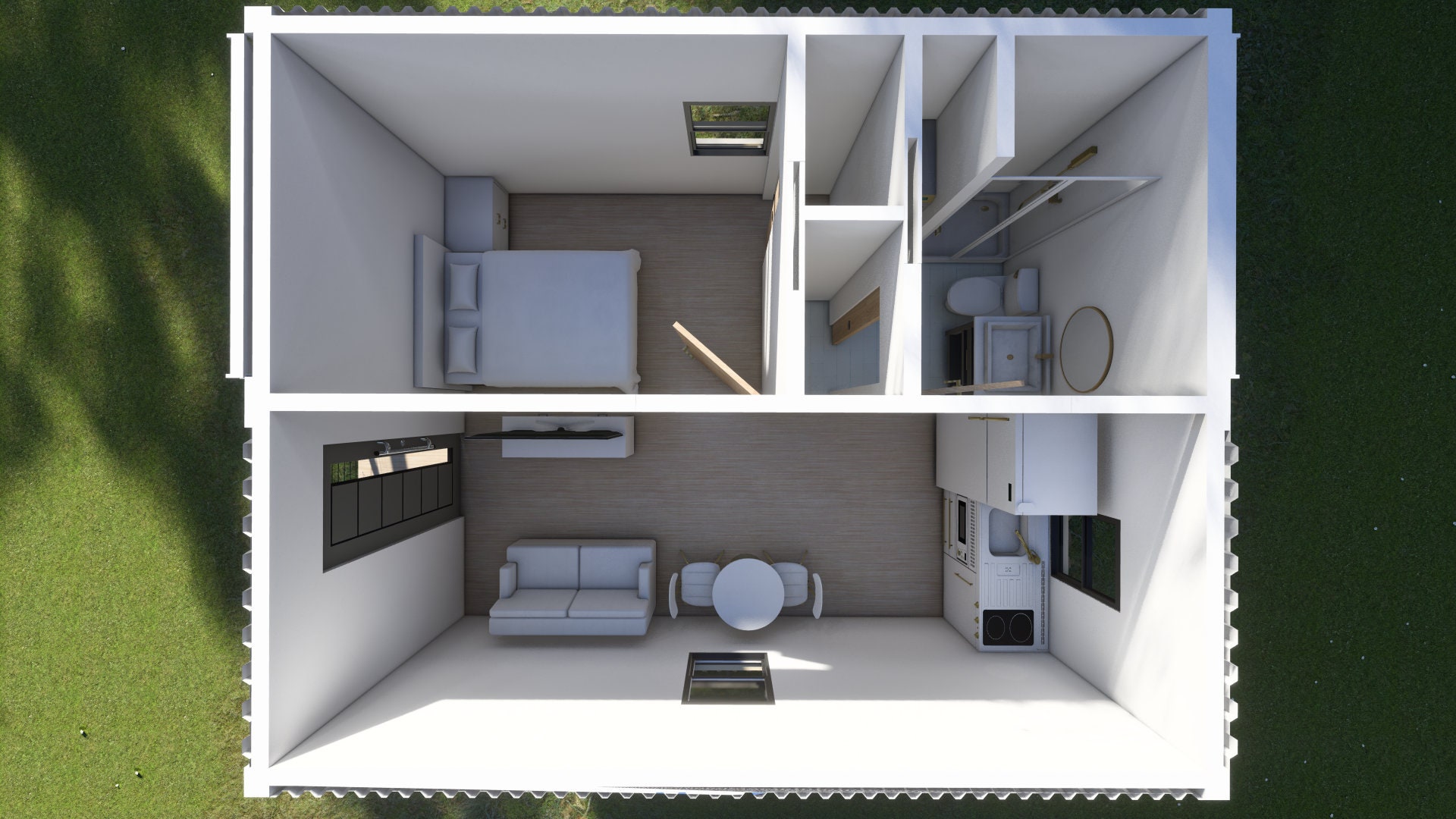 Two-story Shipping Container ADU Plans - Dual 320 Sq-ft Studios - Etsy