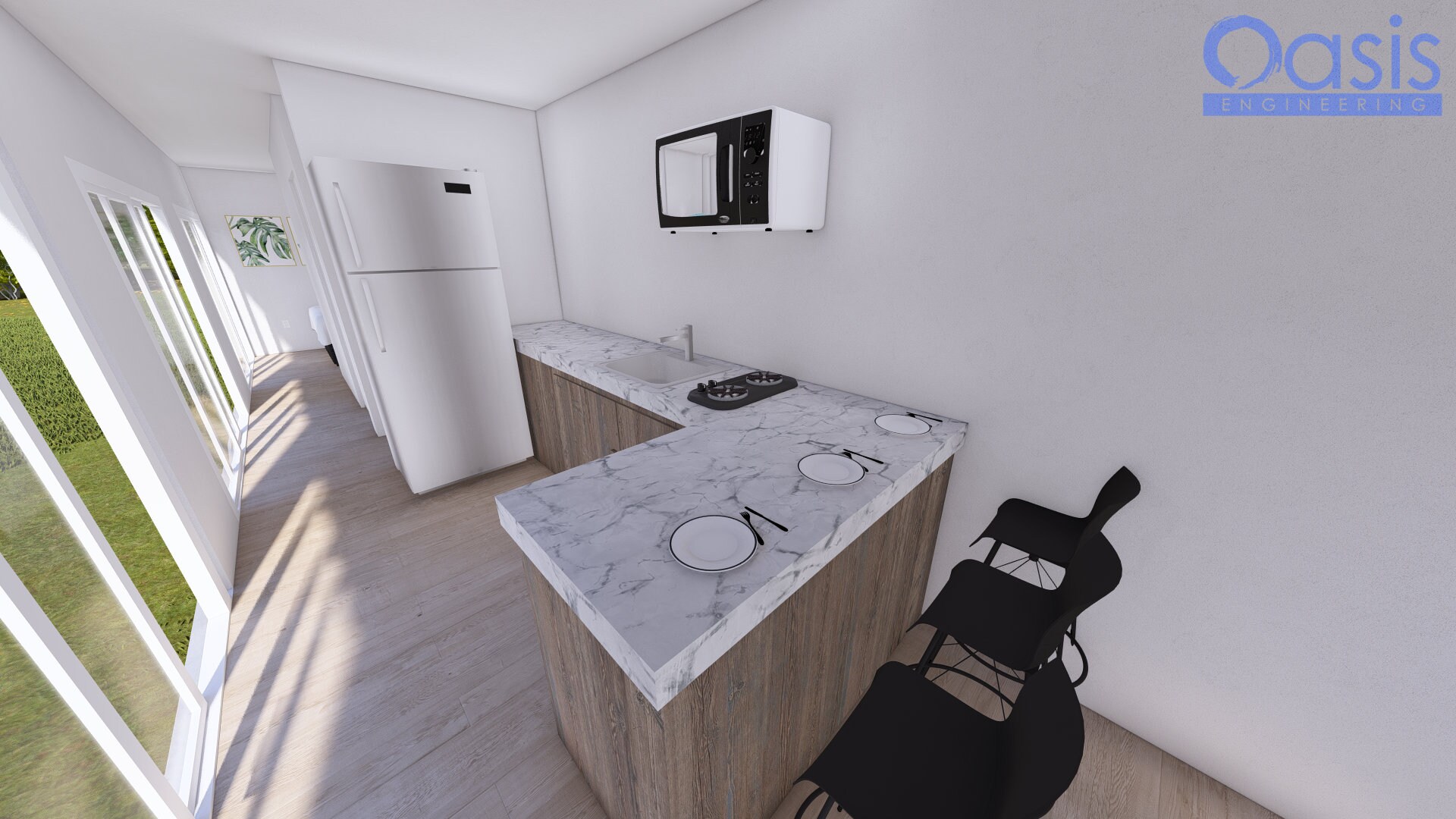 40ft High Cube Container Home – 1 Bed, 1 Bath, Kitchen/living Area ...