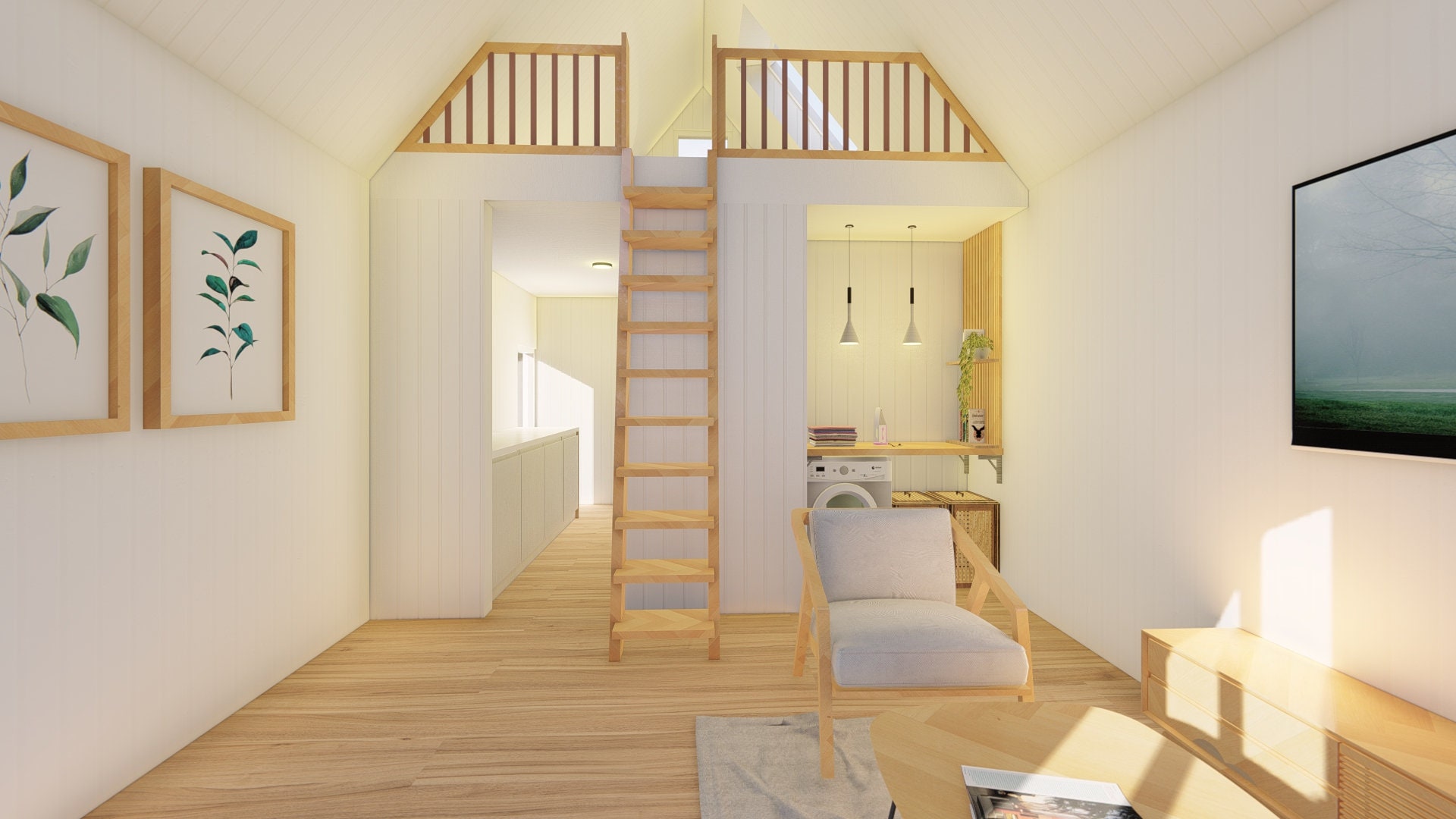 Tiny Home Plans: 24x12ft DIY ADU Plan Set With Loft Bedroom - Etsy