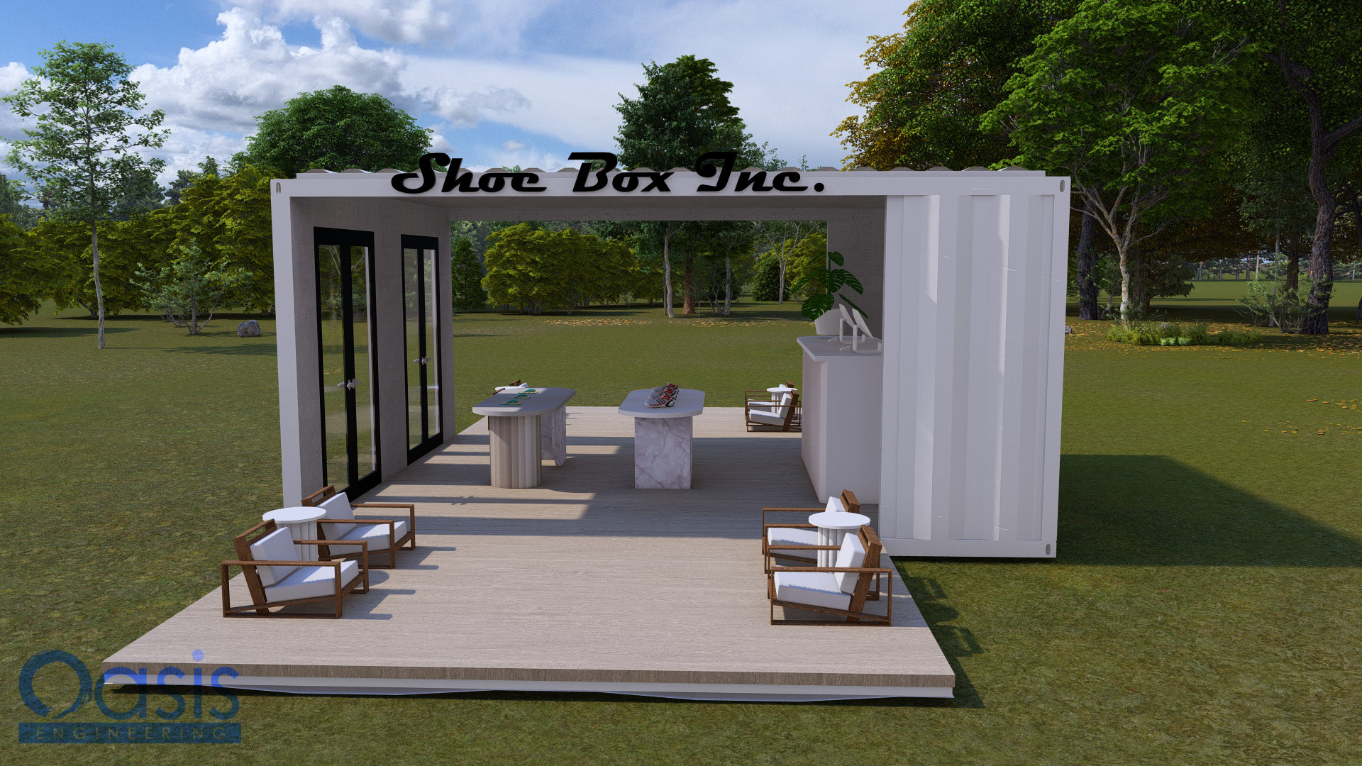 DIY 2x20ft Container Shop Plans Shoe Box Inc Customizable Retail Space ...