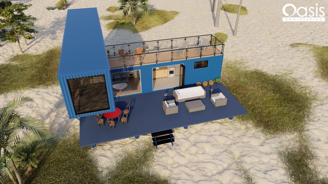 Pre-engineered Shipping Container Home Plans C1 - Etsy