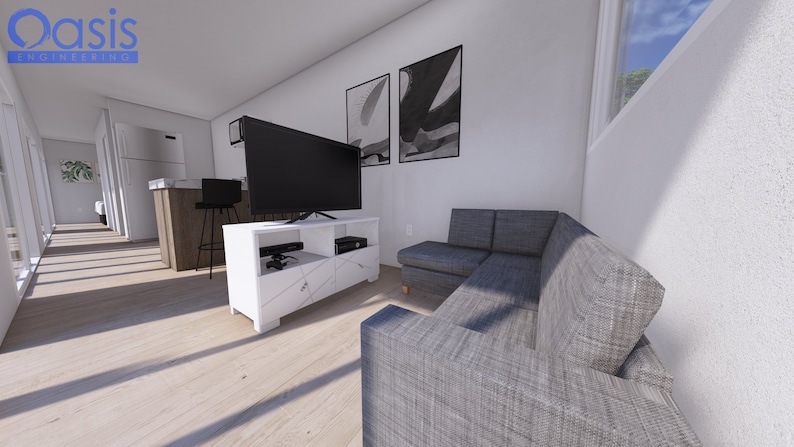 40ft High Cube Container Home – 1 Bed, 1 Bath, Kitchen/living Area ...