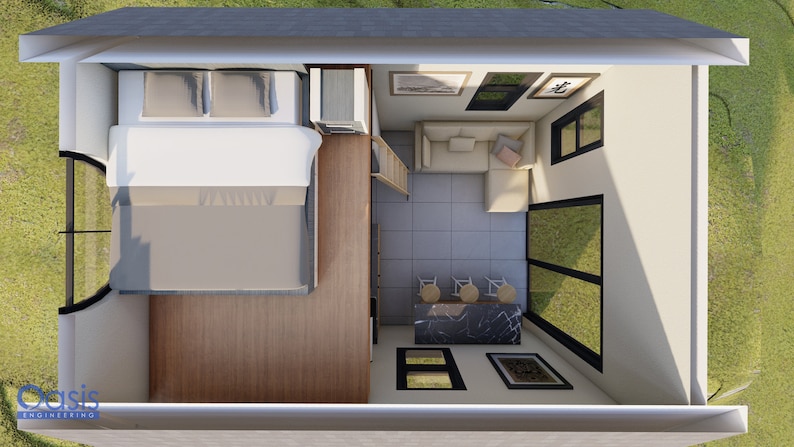 Tiny Home Plans: 16x12ft DIY ADU Plan Set With Loft Bedroom - Etsy