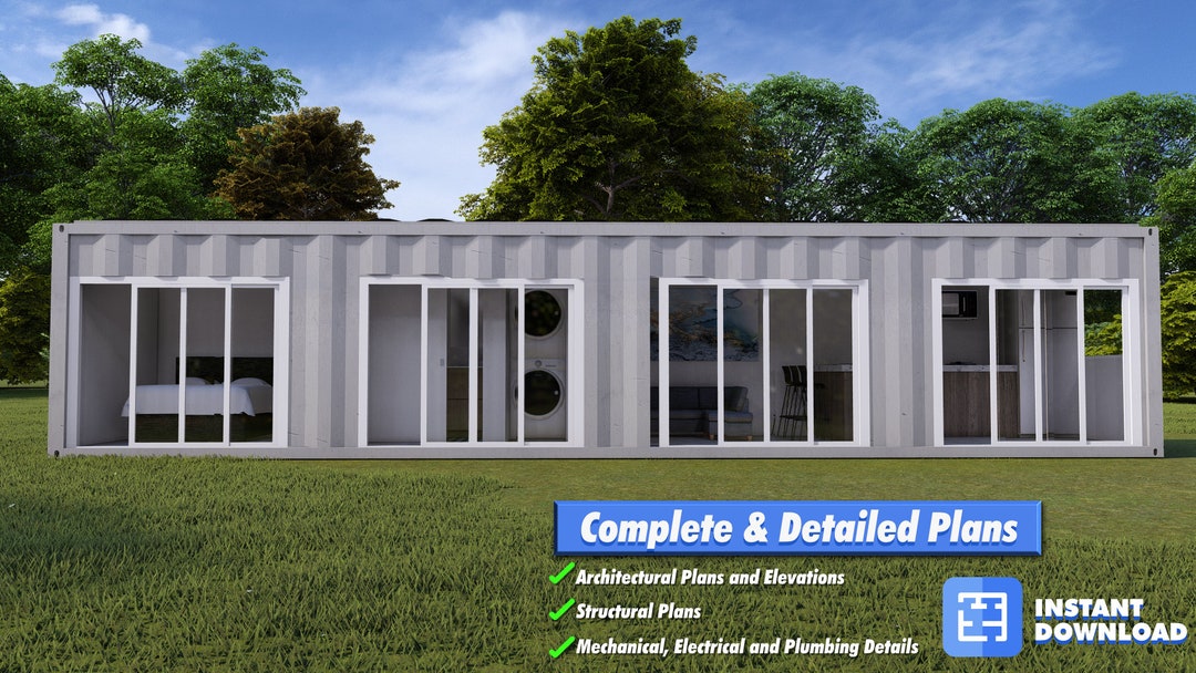 40ft High Cube Container Home – 1 Bed, 1 Bath, Kitchen/living Area ...