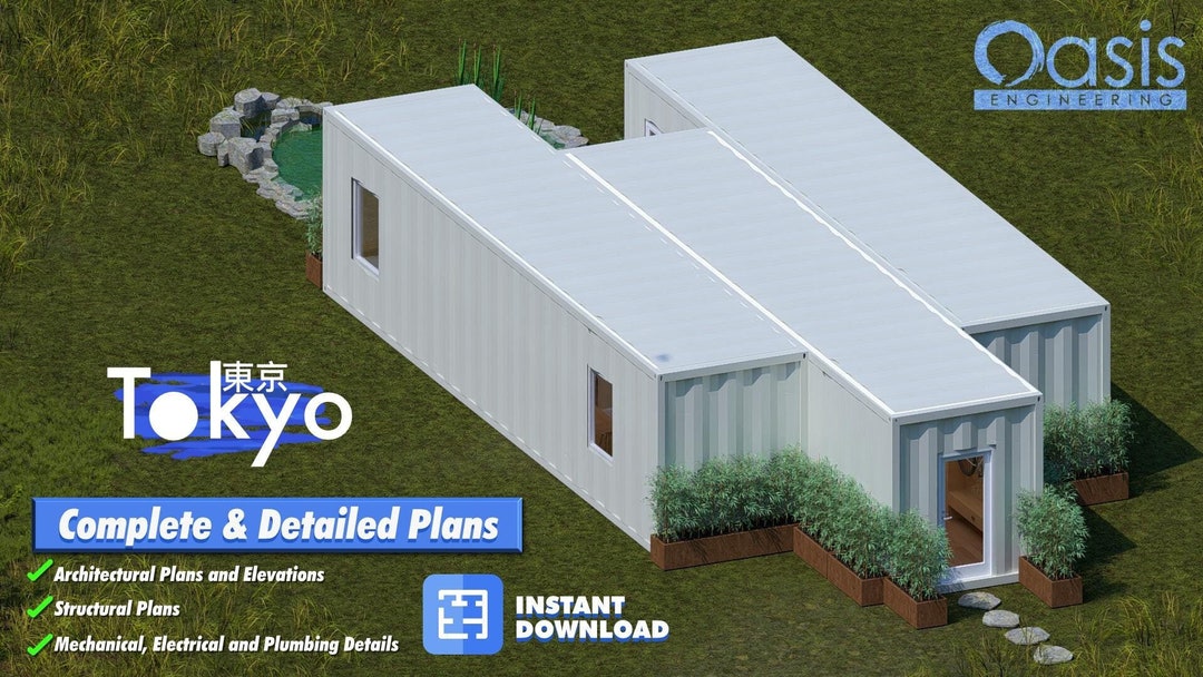 Tokyo Shipping Container Home Plans – 3x40ft Containers Modern Design ...