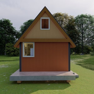 Tiny Home Plans: 24x12ft DIY ADU Plan Set With Loft Bedroom - Etsy